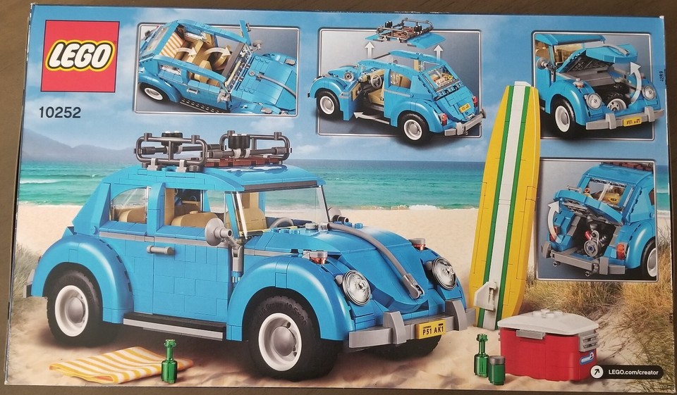 Lego Creator Expert Volkswagen Beetle Blue VW Bug Toy 10252 NIB 1167 ...