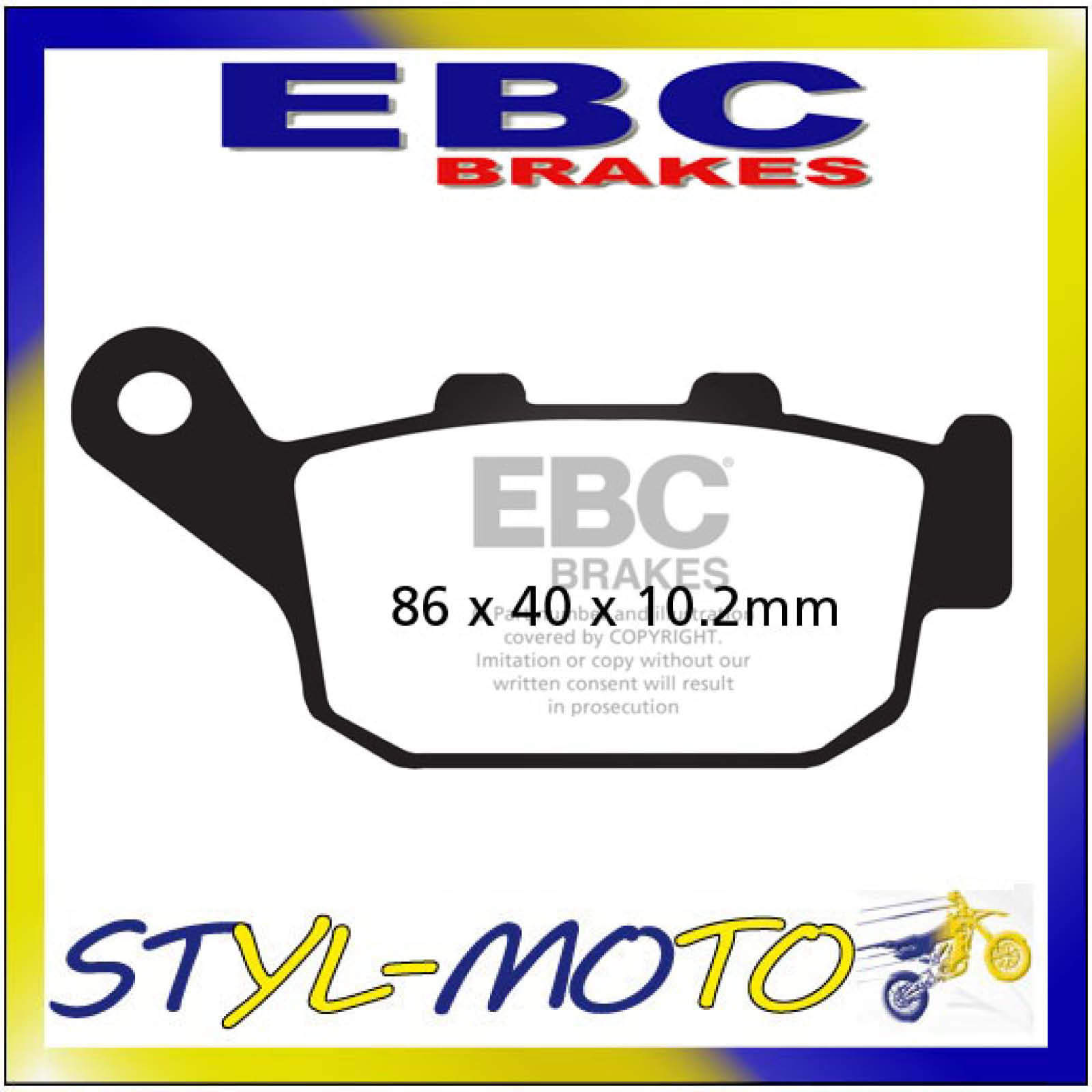 FA140HH Pads Sint. Post EBC Kawasaki Z 800 E Zr800 Special Edition ABS ...
