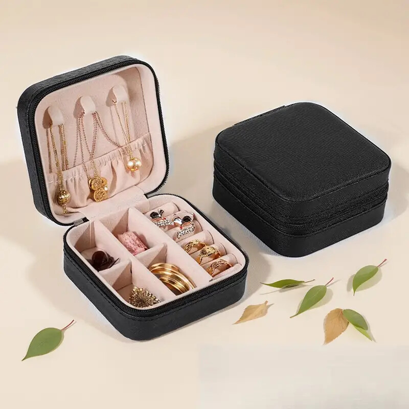 Small PU Leather Jewelry Box Portable Travel Jewellery Ornaments ...