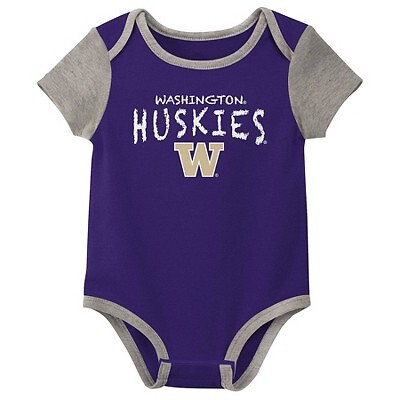 NCAA Washington Huskies Infant Boys' 3pk Bodysuit - 6-9M | eBay