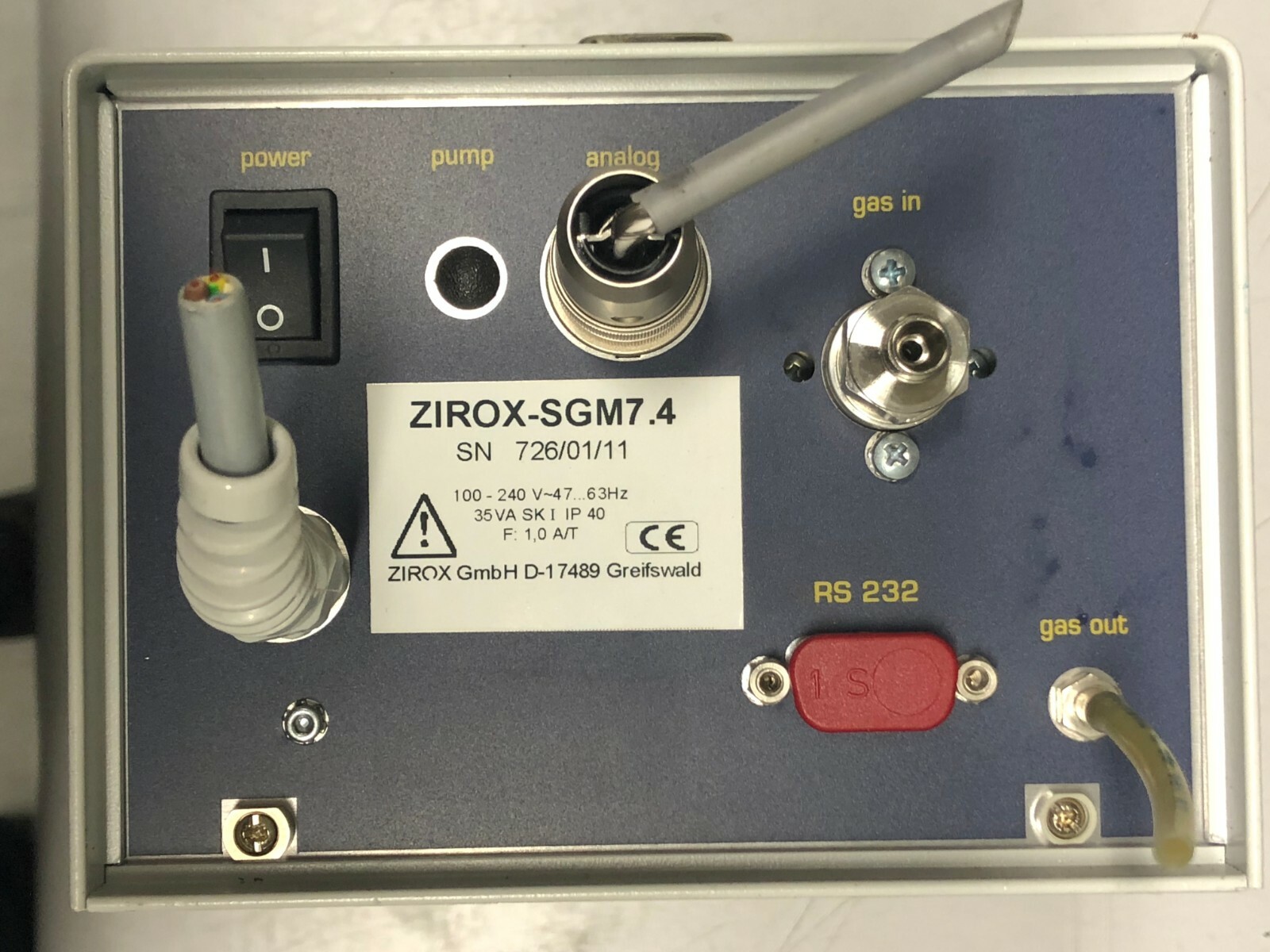 Zirox - SGM7.4 Sauerstoffanalysator S/N: 726/01/11 | eBay.de