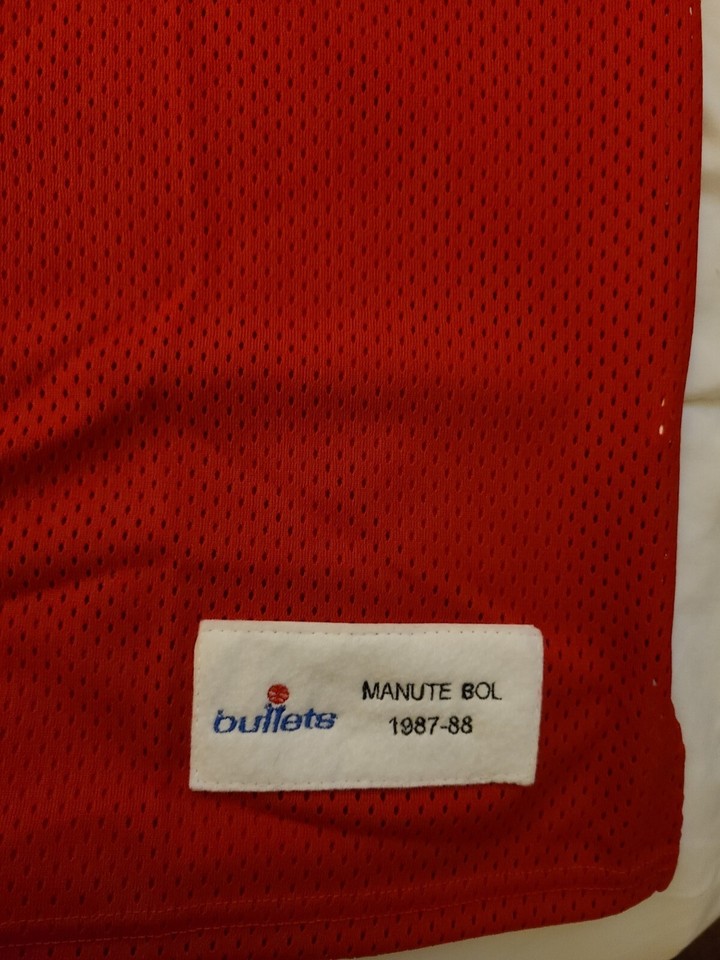 Washington Bullets Manute Bol Authentic Jersey 52 USA 2xl xxl rare ...
