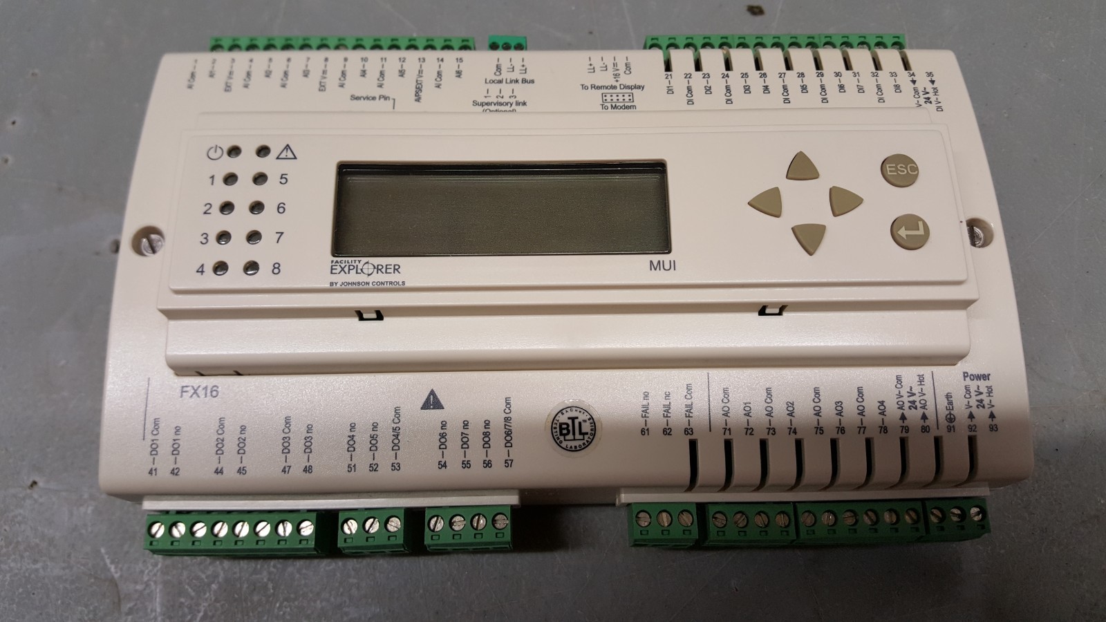 JOHNSON CONTROLS LP-FX16X54-000C with MUI. BACNET Model plus FX tools ...