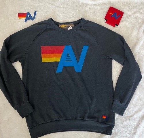 NWT Aviator Nation Logo Sweatshirt Charcoal Large | eBay