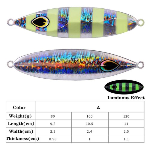 1Pcs Slow Fall Fishing Lures Sinking Lead Metal Flat Jigs Jigging ...