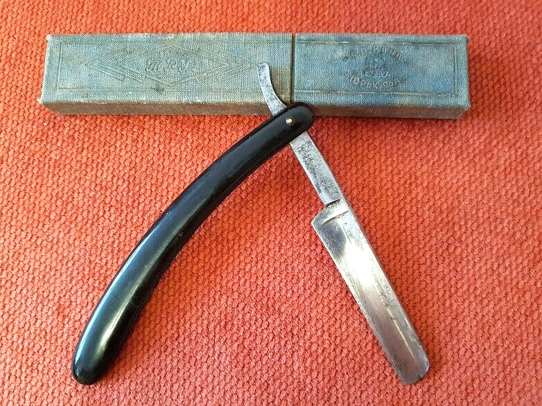 Vintage SOVIET RUSSIA Straight Razor USSR VOLGА FACTORY OF LABOR OF ...