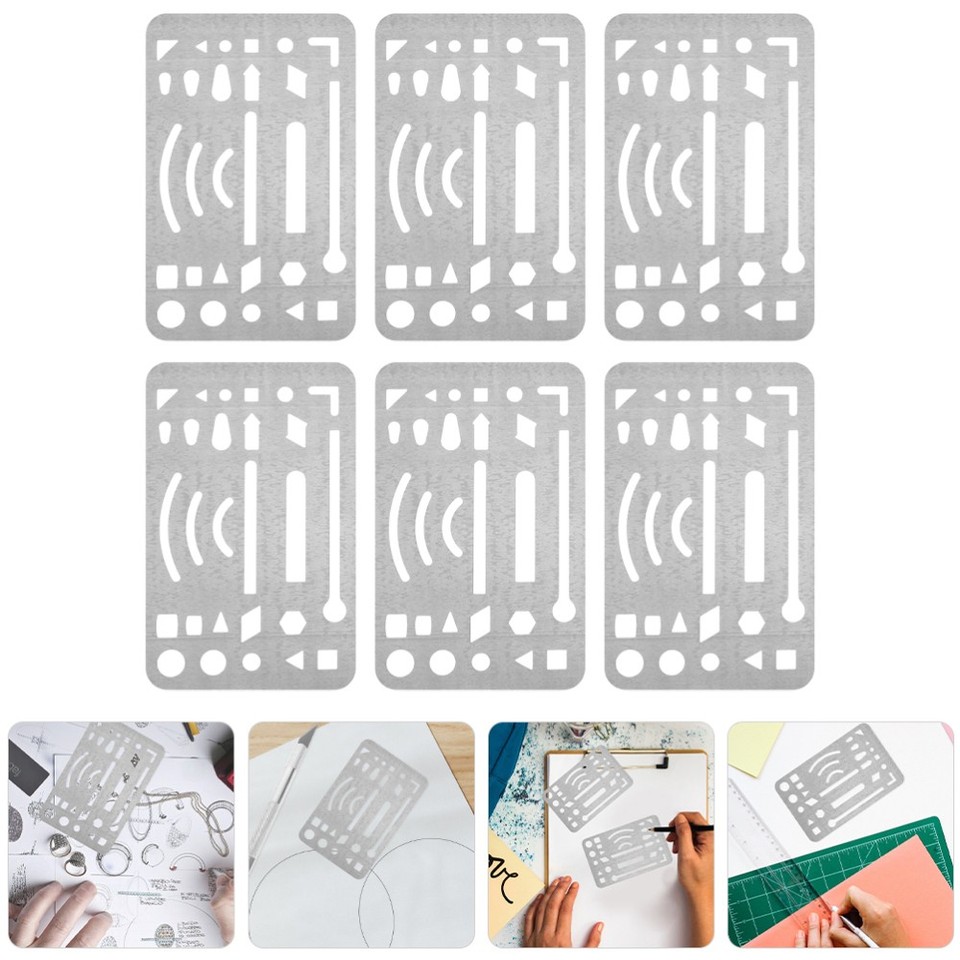 6 Pcs Erasing Shield Eraser Drafting Tools Stainless Steel Letter | eBay UK