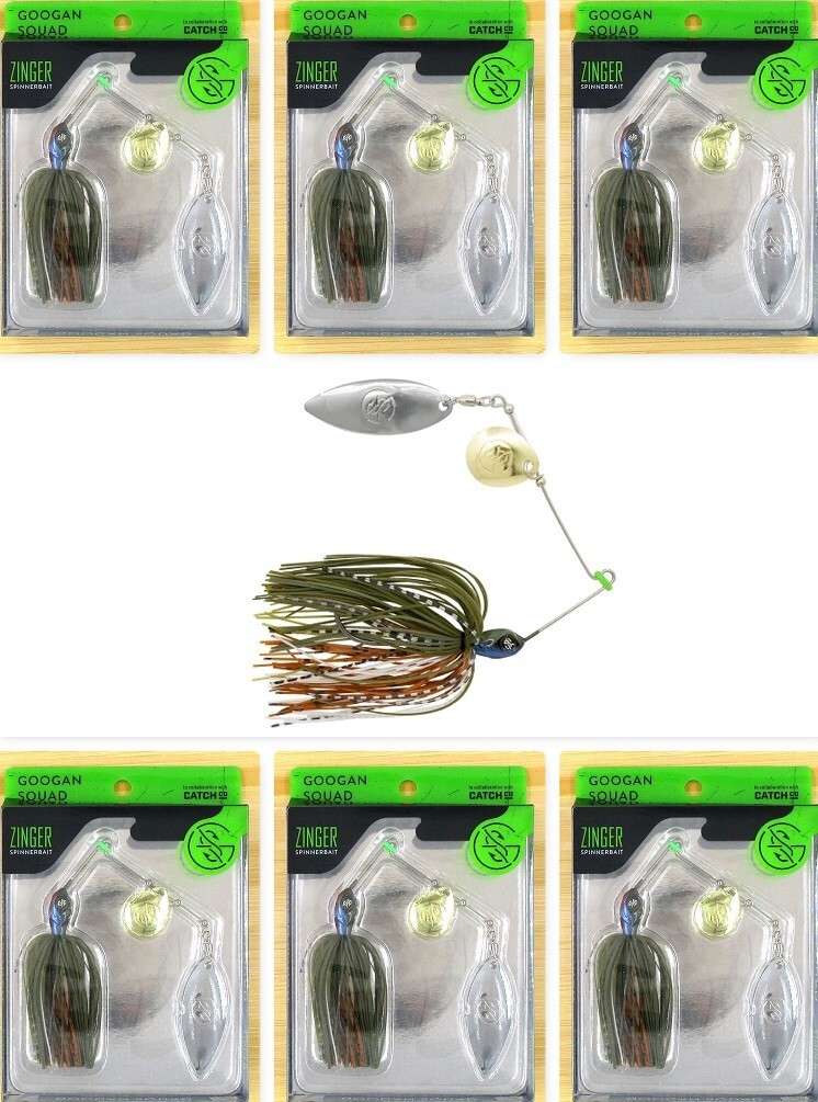 (6) Googan Squad 1/2 Oz Zinger Tandem Blade Spinnerbaits Bluegill Brand ...