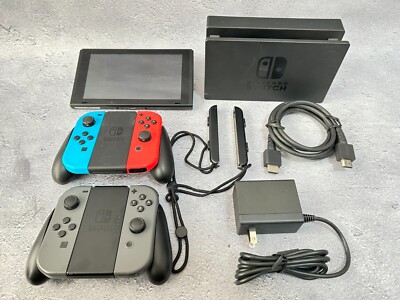 Nintendo Switch Console /Choice of Joy-con Color Dock+HDMI+Charger+Grip ...