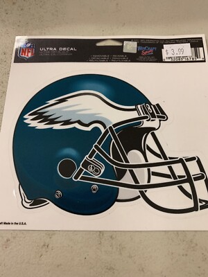 Philadelphia Eagles Helmet Ultra Decal 5”x6” Car Static Cling | eBay