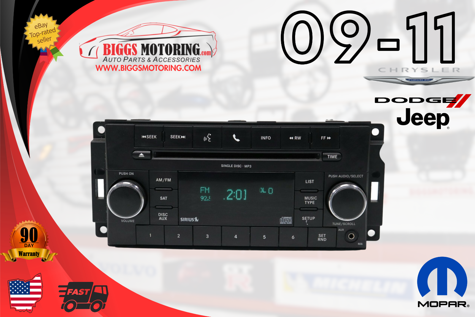 2009-2011 Chrysler Dodge Jeep RES Radio Stereo Cd Player P05091228AD | eBay