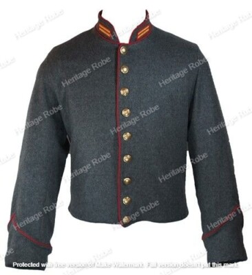US Civil War CS Officer Shell Jacket with Piping Trim DDP - No Tariff ...
