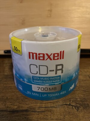 Maxell 50 Pack CD-R 700mb 80min 48x Recordable Media Discs | eBay