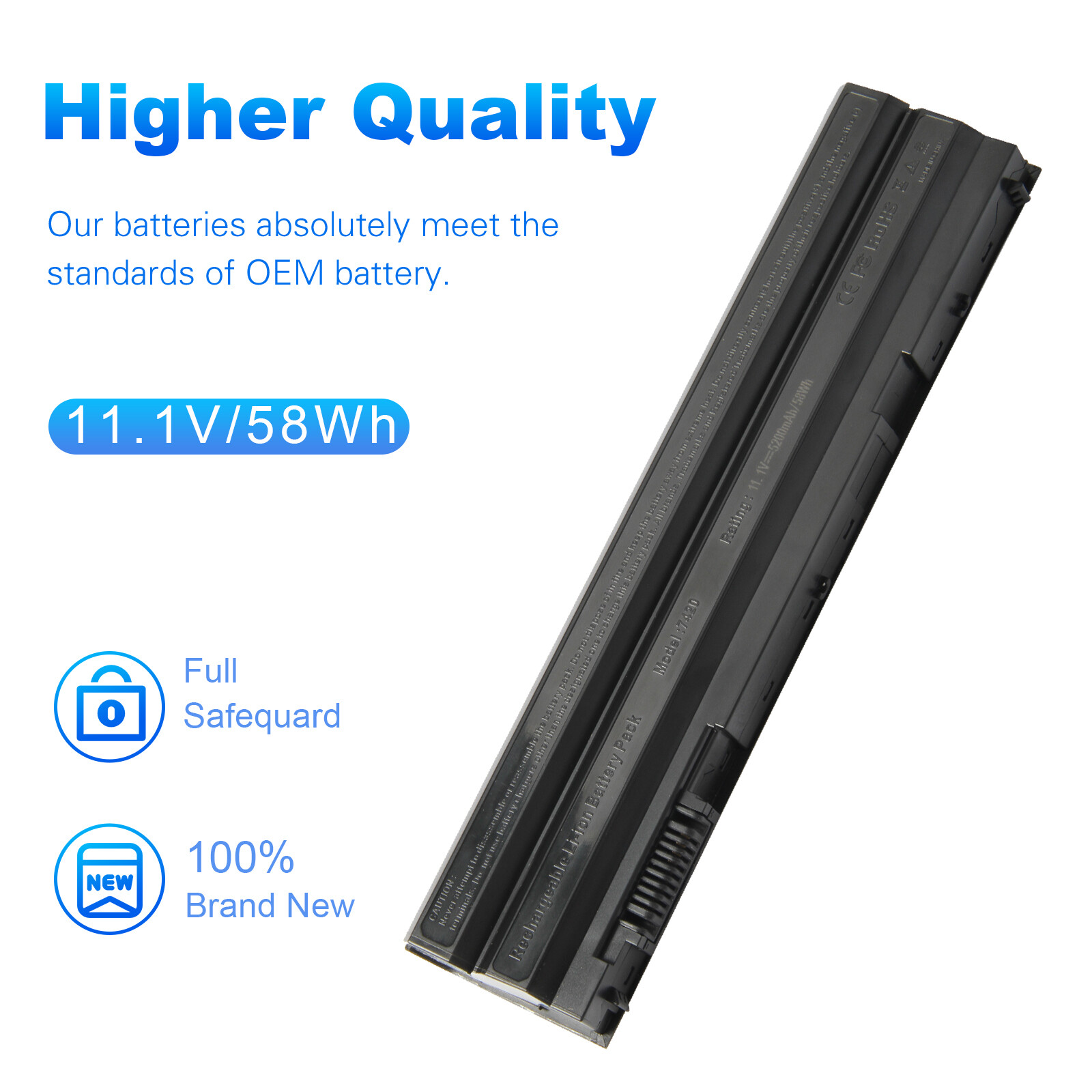 E6420 Battery for Dell Latitude E6440 E5430 E5520 E5530 E6430 E6520 ...