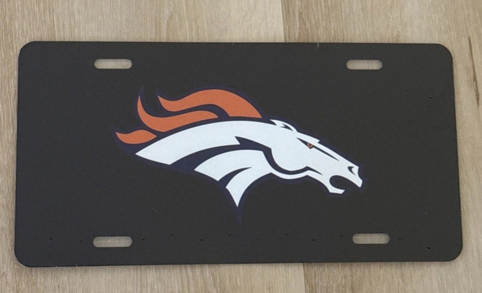 Denver Broncos, License Plate Car Tag Metal Aluminum (Vanity Plate ...