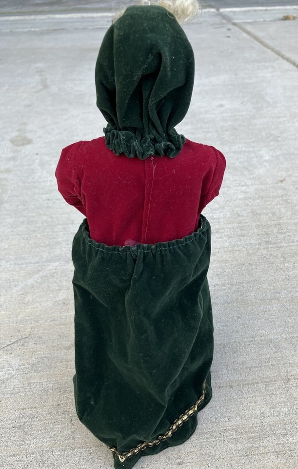 Vintage Christmas Caroler - Woman 12" Figure Red Coat Hand Muffs 80s ...