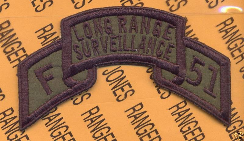 F Co 51st LRS Corps Long Range Surveillance Airborne Ranger 5" BDU ...
