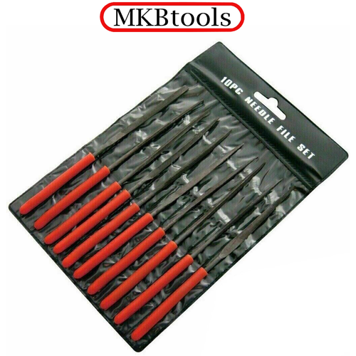10PC AMTECH MINI NEEDLE FILE SET PRECISION FILES + WALLET WITH 2 YEAR ...