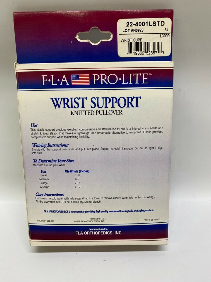 FLA Prolite Wrist Support Knitted Pullover (22-4001LSTD) - XL Blue ...