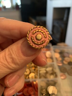 8 Pink And Gold Buttons 18mm | eBay UK