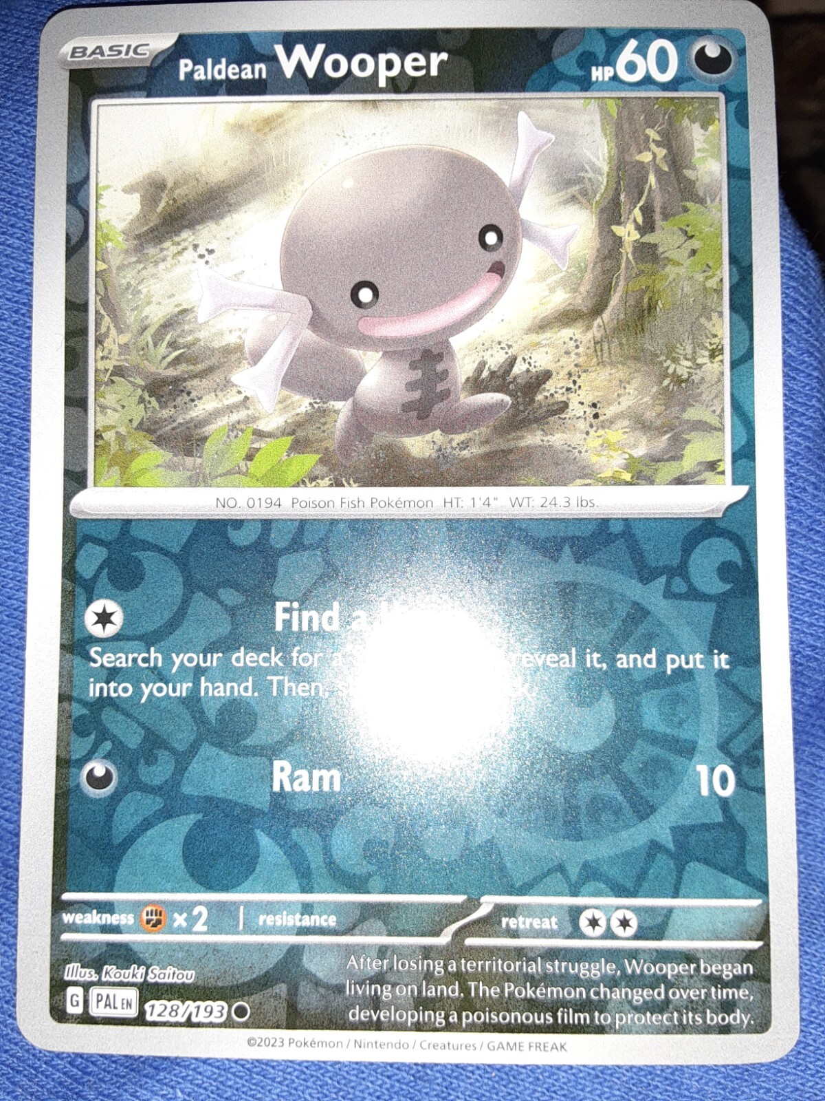 WOOPER 128/193 Reverse Holo Scarlet Paldea Evolved Pokemon TCG Card NM ...