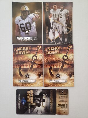 5 VANDERBILT COMMODORES NCAA College Football pocket schedule lot ...