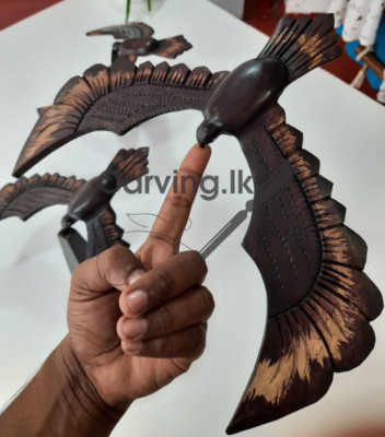 Wooden Carved Balance Bird Hand Craft balancing eagle Handmade Natural ...