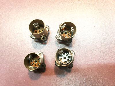 Vintage Cinch Vacuum Tube Socket 7 pin Miniature Black/ Tan, Panel ...