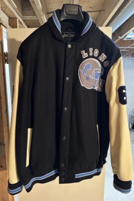 Detroit Lions Letterman Official Beverly Hills Cop Authentic Jacket | eBay