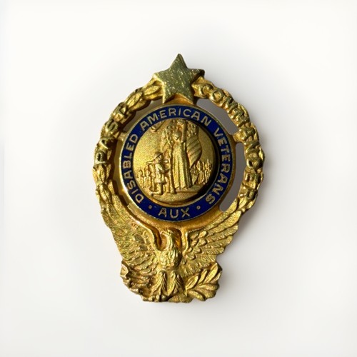 Service Pin DAV Disabled American Veterans Auxiliary Past Commander 10k ...
