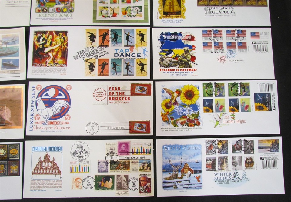LOT OF 20 US FIRST DAY COMBO COVERS PANDA CACHETS FDC ALL DIFFERENT ALL ...