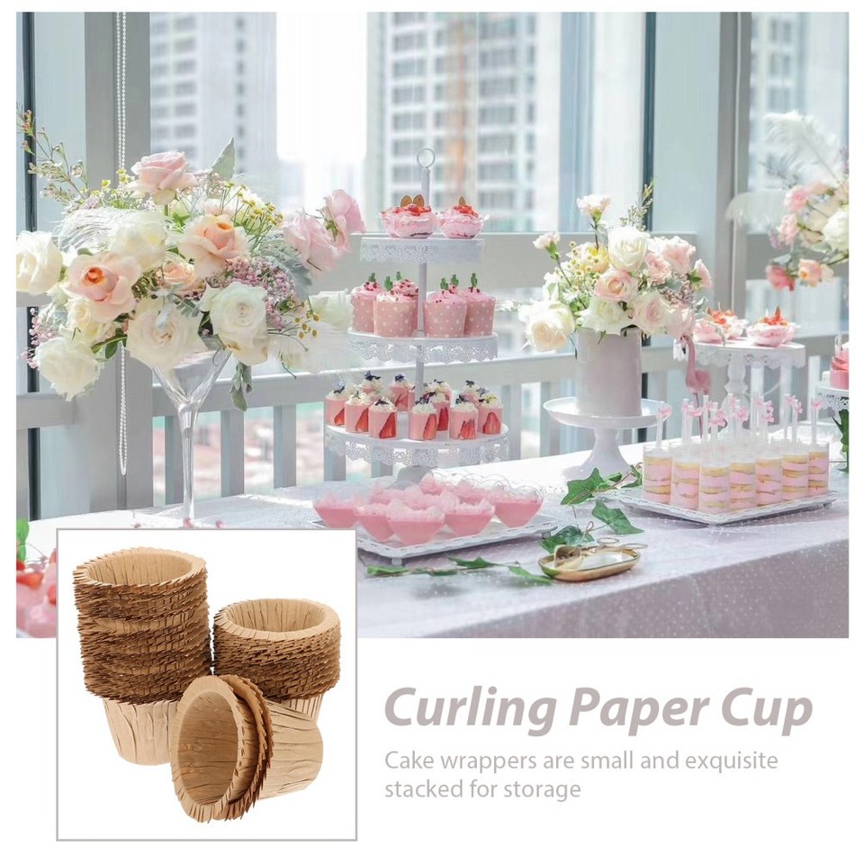 30pcs Paper Baking Cup with Rolled Edges Muffin Cups Wrapper Cupcake ...