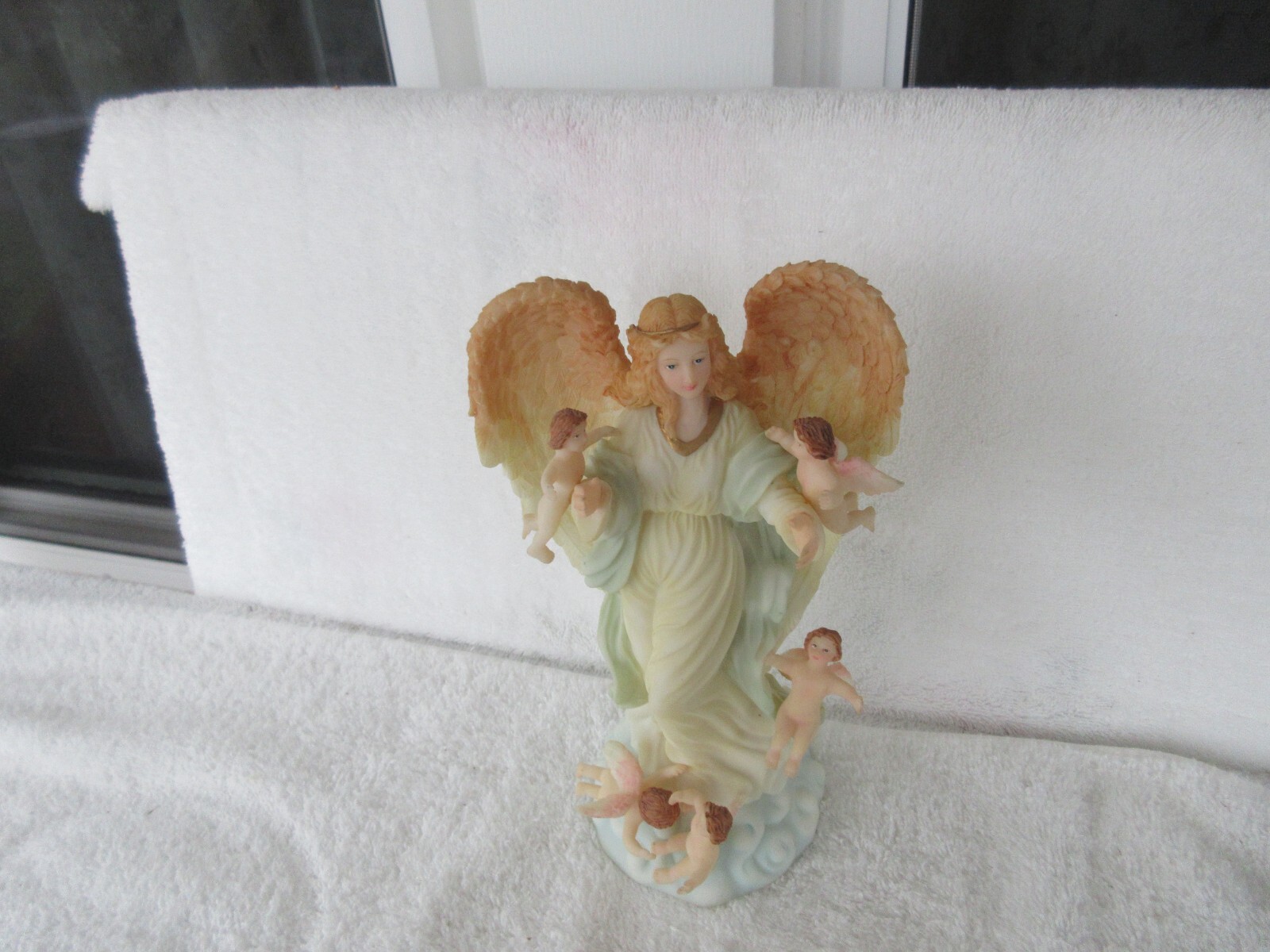 LOVELY~1995 COLLECTION BY SANSCO [ 8" TALL ] ANGEL FIGURINE~~2 POUNDS ...