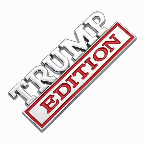 Pair Trump Edition Metal Badge 3D Decal Sticker Emblems (red&chrome) | eBay