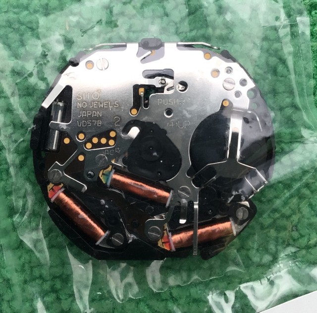 Seiko SII Epson VD57B Watch Movement With Stem Date at 3 NOS for sale ...