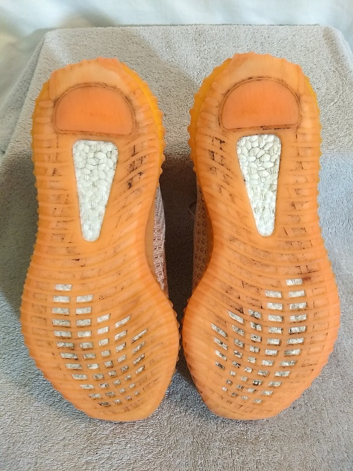 Adidas Mens Yeezy Boost 350 V2 Tru Form Gray/Orange (AF2088), Size: 8 # ...