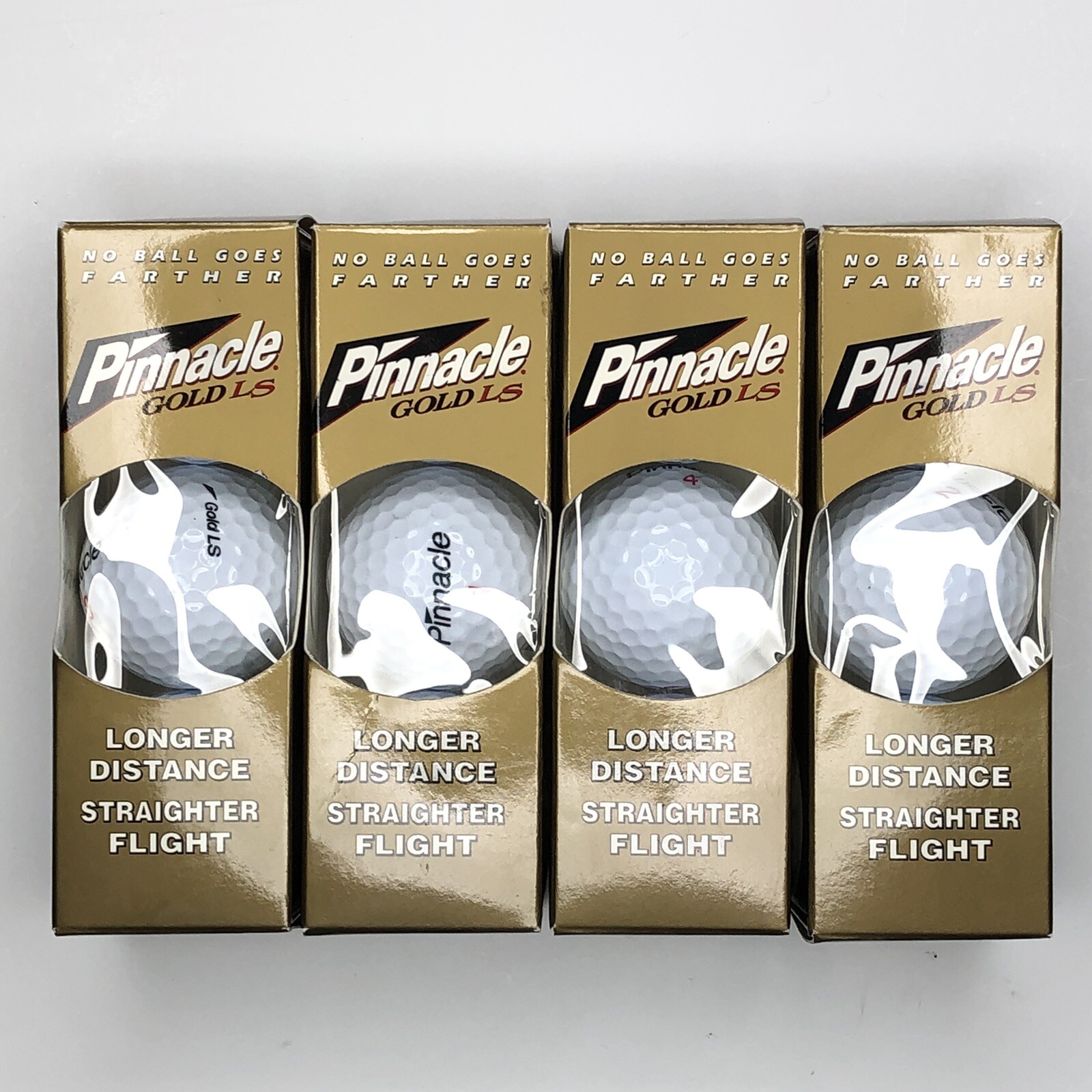 12 Pinnacle Gold LS Longer Distance Straighter Flight Golf Balls 4x 3 ...