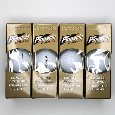 12 Pinnacle Gold LS Longer Distance Straighter Flight Golf Balls 4x 3 ...