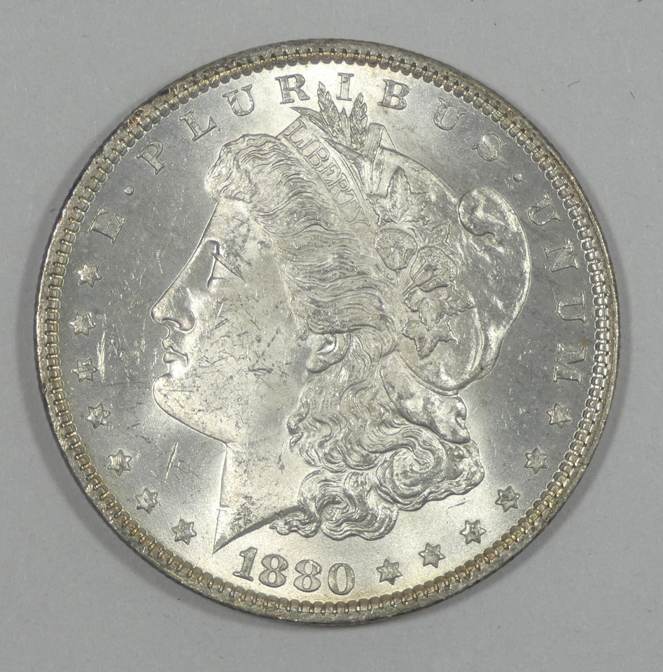 1880 Morgan Dollar Choice BRILLIANT UNCIRCULATED Silver Dollar | eBay