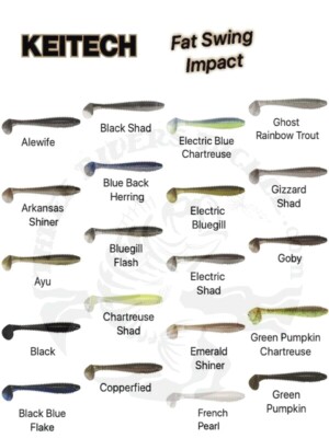 *80 COLORS* Keitech FAT Swing Impact Swimbaits - Choose Size / Choose ...