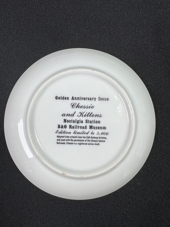 Ltd Edition Chessie Kitten Collectors Plate Golden Anniversary Railroad ...