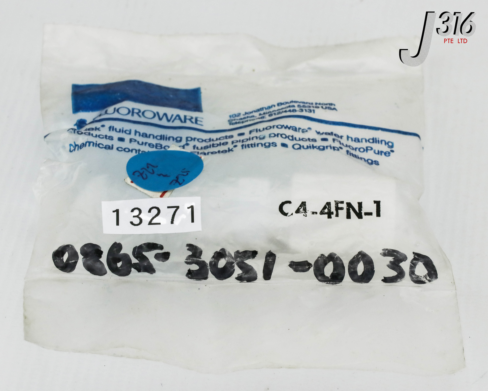 13271 FLUOROWARE FLARETEK STRAIGHT ADAPTER,MNPT,¼",ORIFICE 0.13" (NEW ...