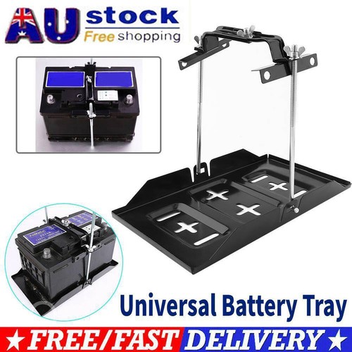342x200mm Universal Car Battery Tray Clamp Bracket Metal Holder Large ...