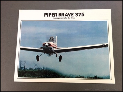 1978 Piper Brave 375 Airplane Aircraft Vintage Sales Brochure Folder | eBay