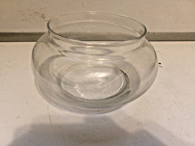 Clear Glass Anchor Hocking Bowl NICE Plant Bowl Fighting Fish Bowl 6" D ...