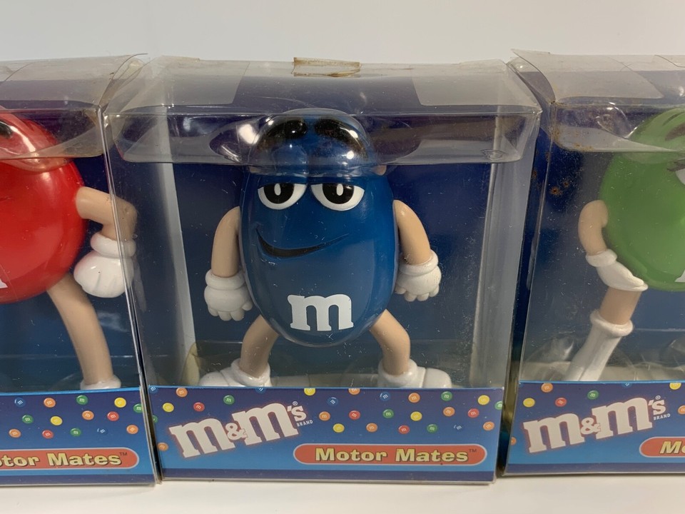 Vintage M&Ms 2003 Motor Mates Set Of 4 Red, Blue, Green, Yellow | eBay
