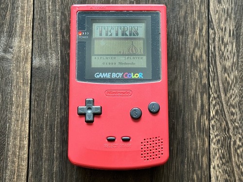 Nintendo Game Boy Color Berry Red/Pink Handheld System CGB-001 Tested ...