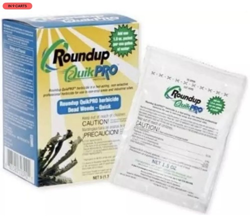 Roundup QuikPro Weed Killer Herbicide 73.3% QuickPro 5 Packets, 1 ...