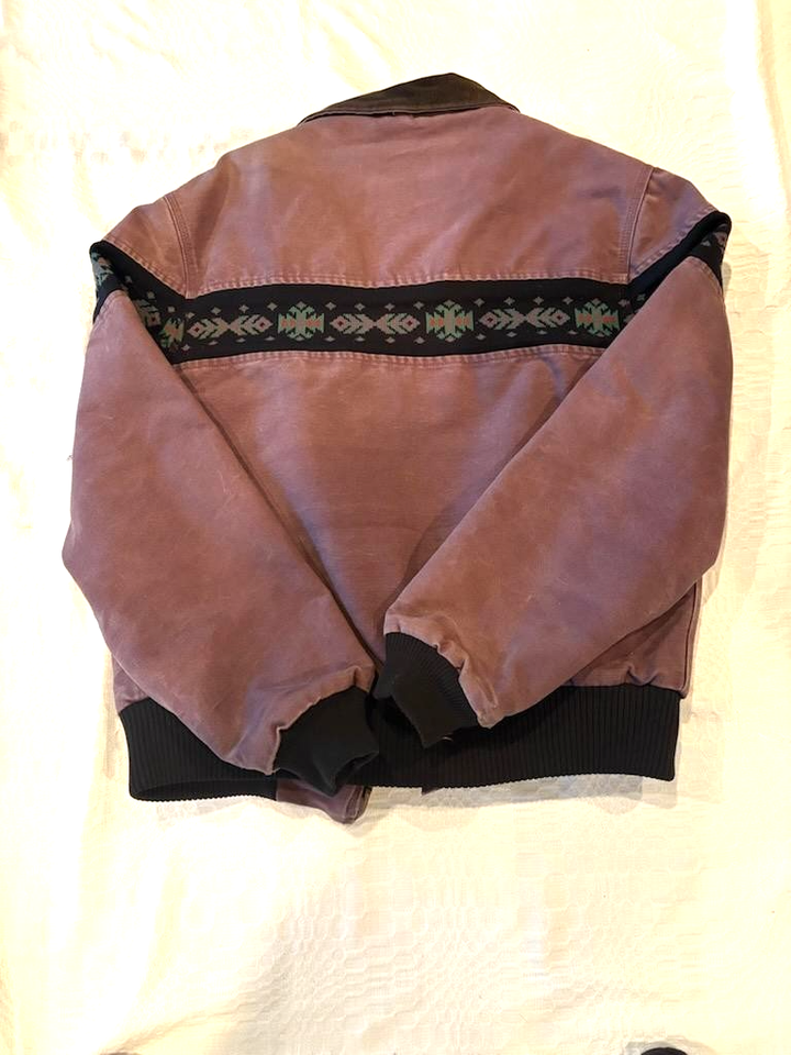 VINTAGE CARHARTT JACKET LG - INSULATED, AZTEC SOUTHWEST- DAMSON PURPLE ...