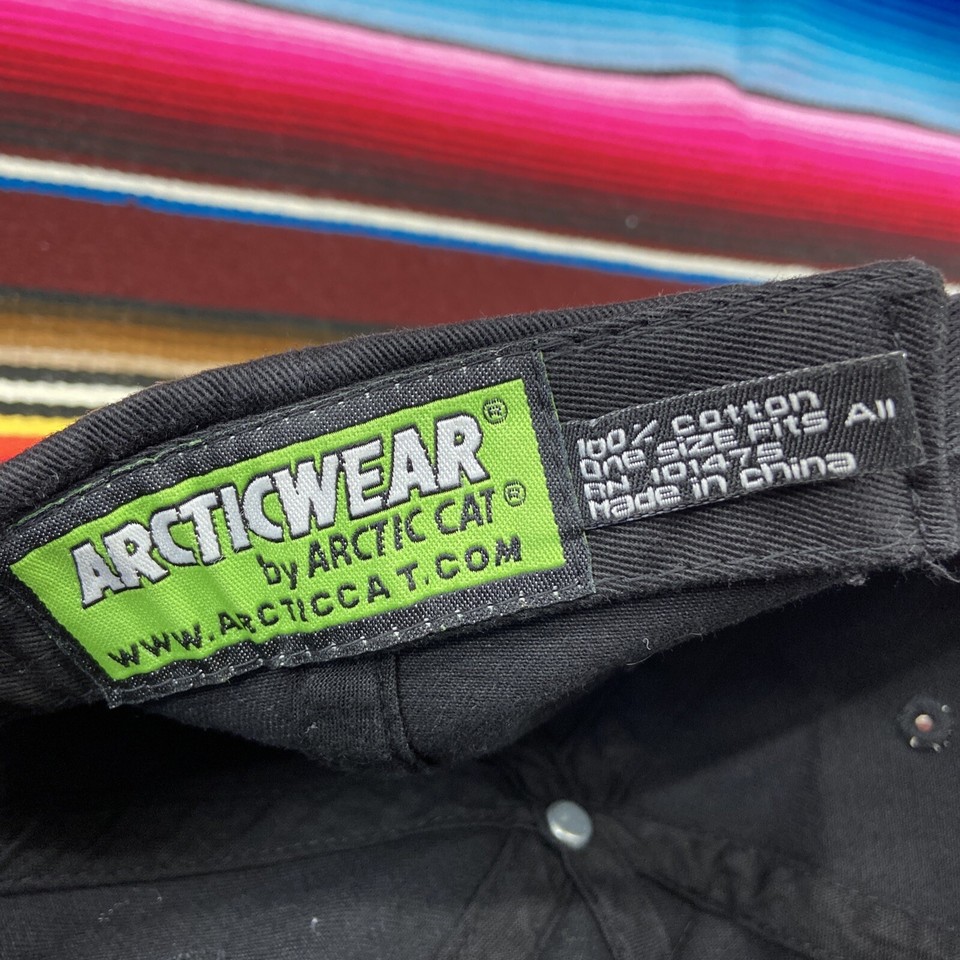 Vtg ArcticWear Arctic Cat Spell Out Adult Hat Strap Back Baseball Cap ...